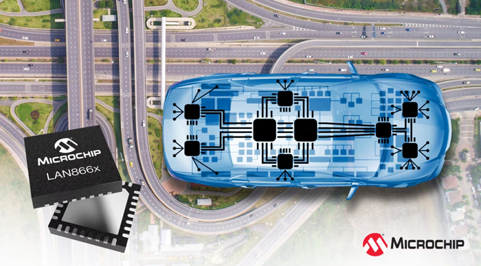Microchip Launches LAN866x 10BASE-T1S Endpoints for SDV Architectures
