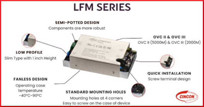 Cincon Releases 300 W AC-DC Power Supplies for Robotic and Marine ...