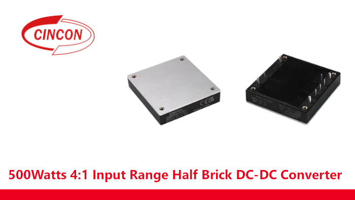 Cincon Introduces 500 W DC-DC Converter for Industrial Control Applications
