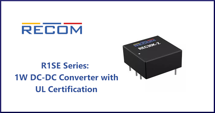 RECOM Power Unveils 1 W DC-DC Converter for Space Constrained Applications